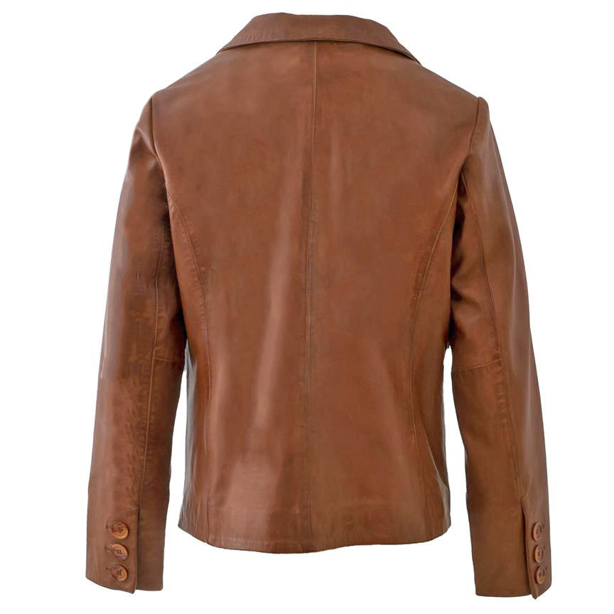 Lederwaren De Wit - blazer - dames jas in leer